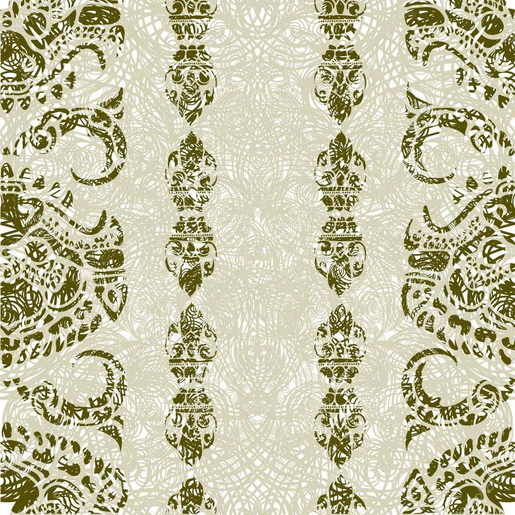 Cambodian floral pattern — Stock Vector © kynata #12836138