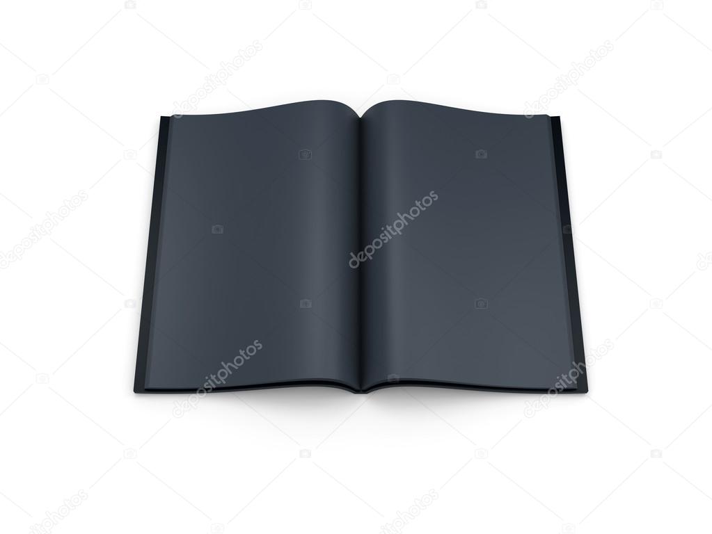 Open blank black book Stock Photo by ©auriso 36288775
