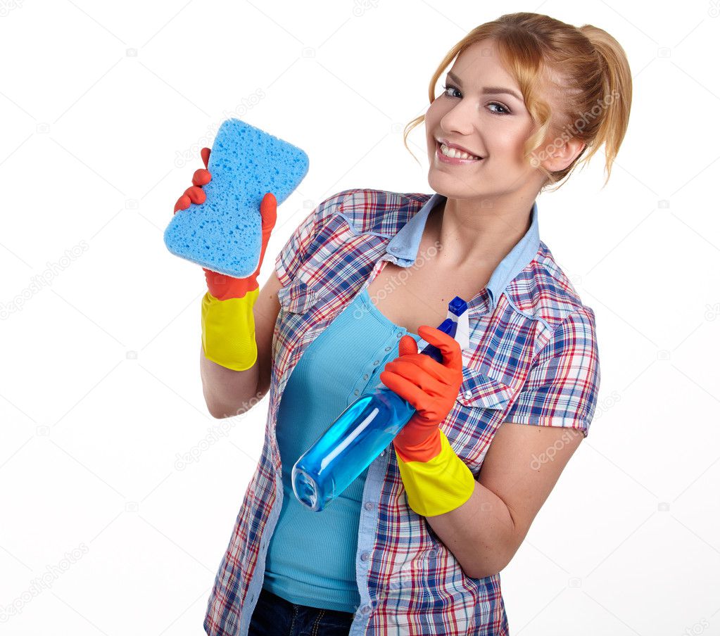 Young woman cleaning — Stock Photo © zoomteam #42579403