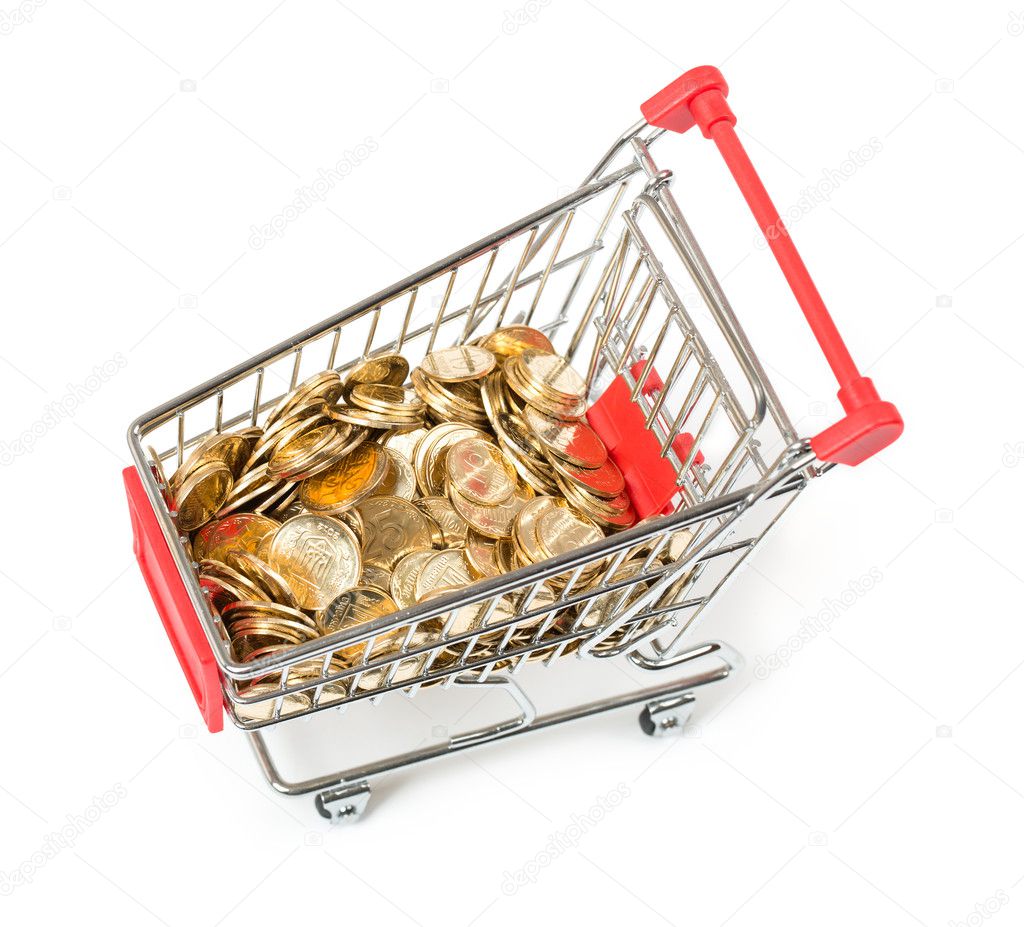 Shopping Cart with coins Stock Photo by ©vlad_star 20881305