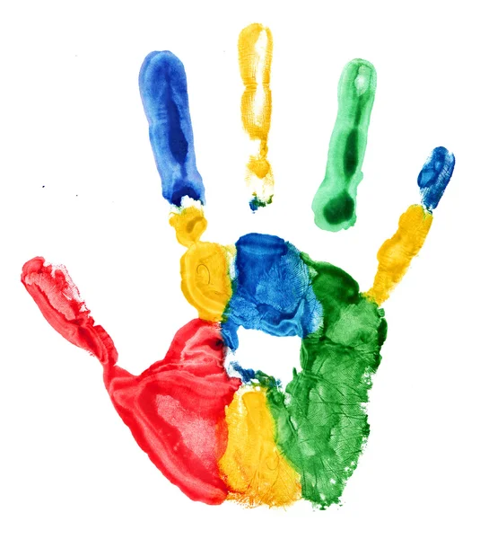 Close up of colored hand print on white ⬇ Stock Photo, Image by © vlad ...