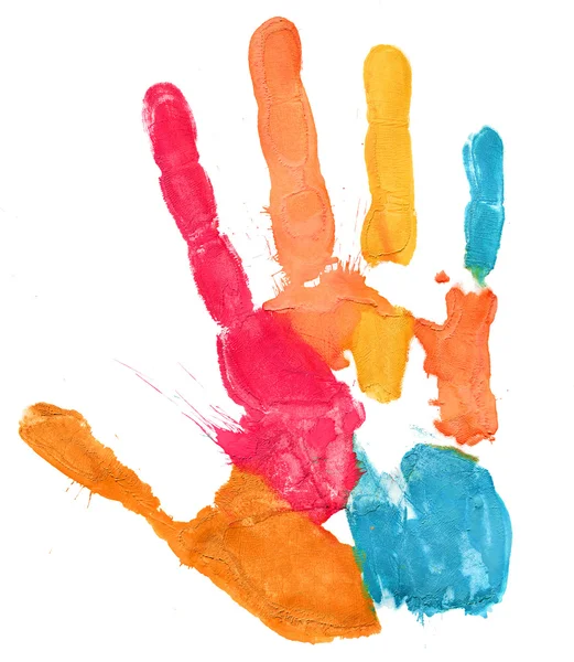 Close up of colored hand print on white ⬇ Stock Photo, Image by © vlad ...