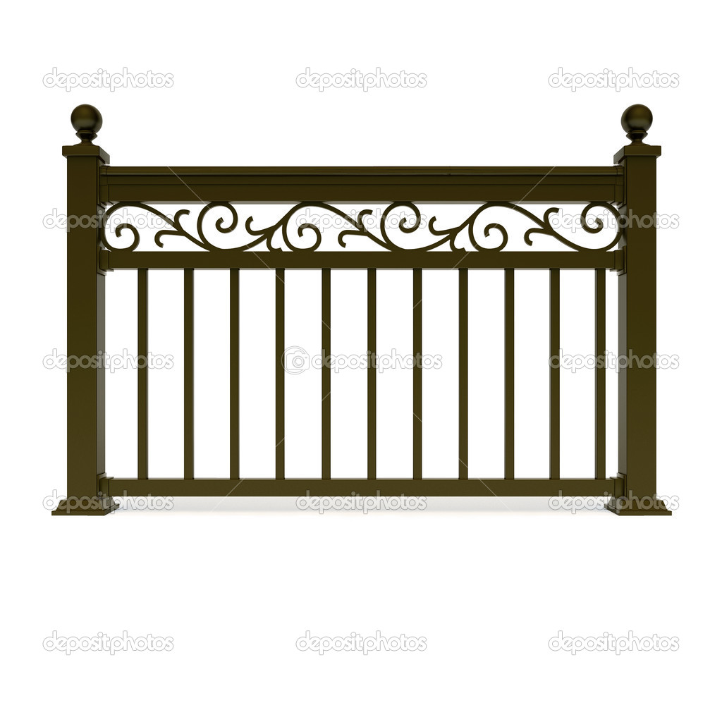 Brown metal railing with pattern — Stock Photo © DmitryDDD #21643601