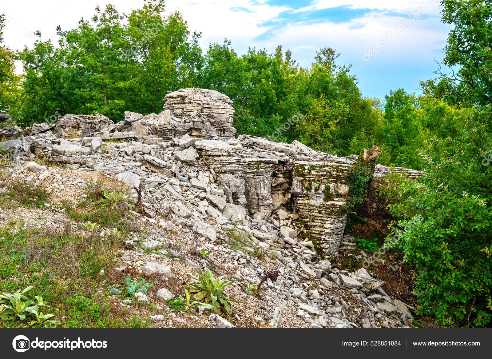 Geologic Formation Monodendri Village Known Stone Forest Zagori Epirus ...