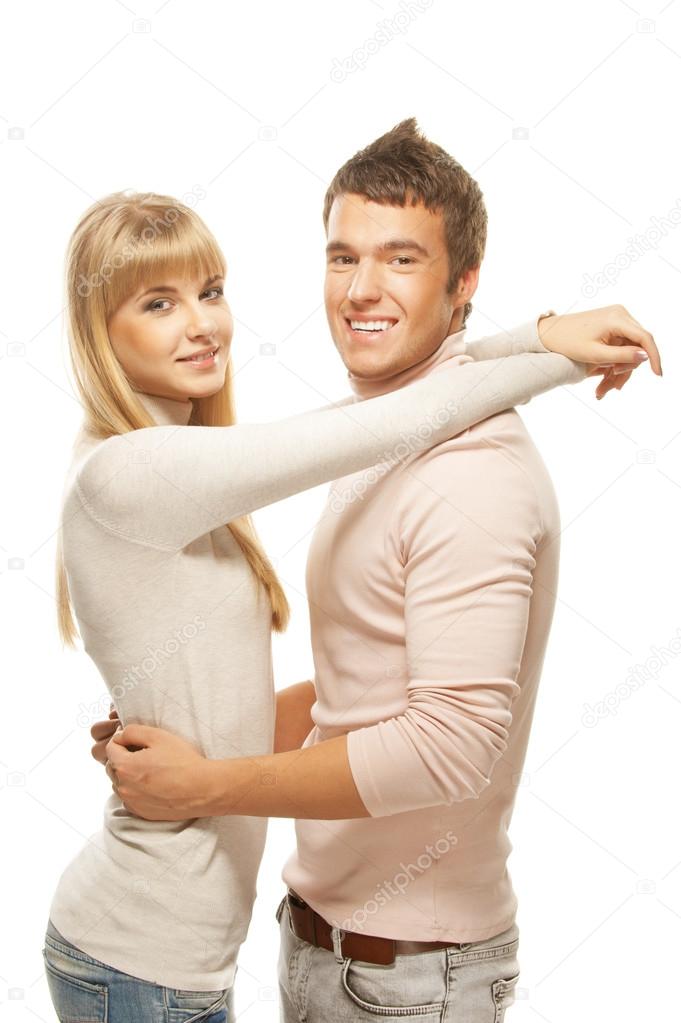 Young cute embracing couple Stock Photo by ©BestPhotoStudio 30240941