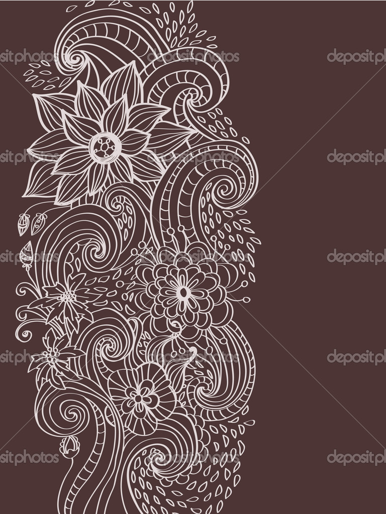 Doodle floral background Stock Vector by ©Vasilek 12465899