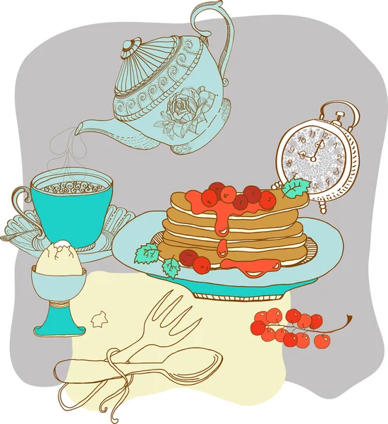 Vintage color morning tea background Stock Vector Image by ©Vasilek ...