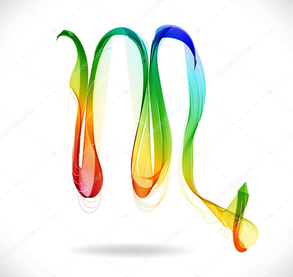 Abstract color sign of the zodiac - Scorpio — Stock Vector © Vasilek ...