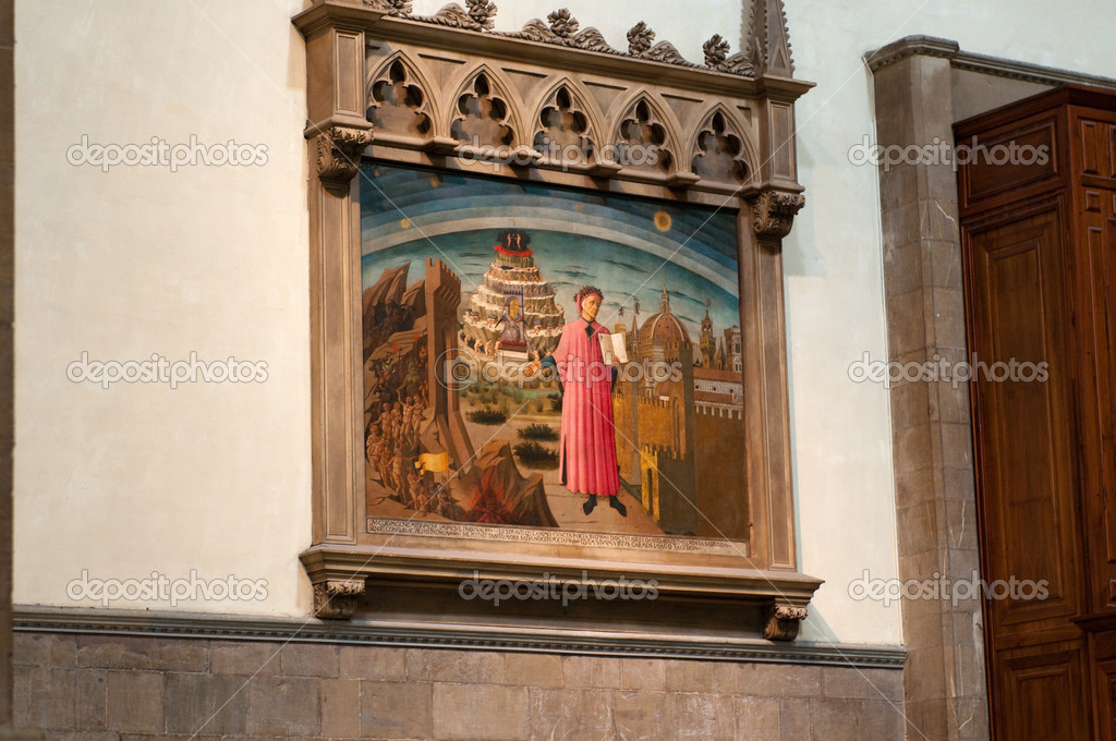 Dante and the Divine Comedy in Duomo. Florence, Tuscany, Italy. — Stock ...
