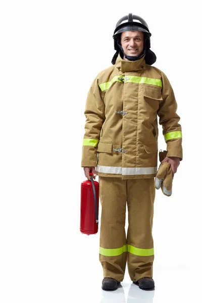 Man firefighter isolated Stock Photos, Royalty Free Man firefighter ...