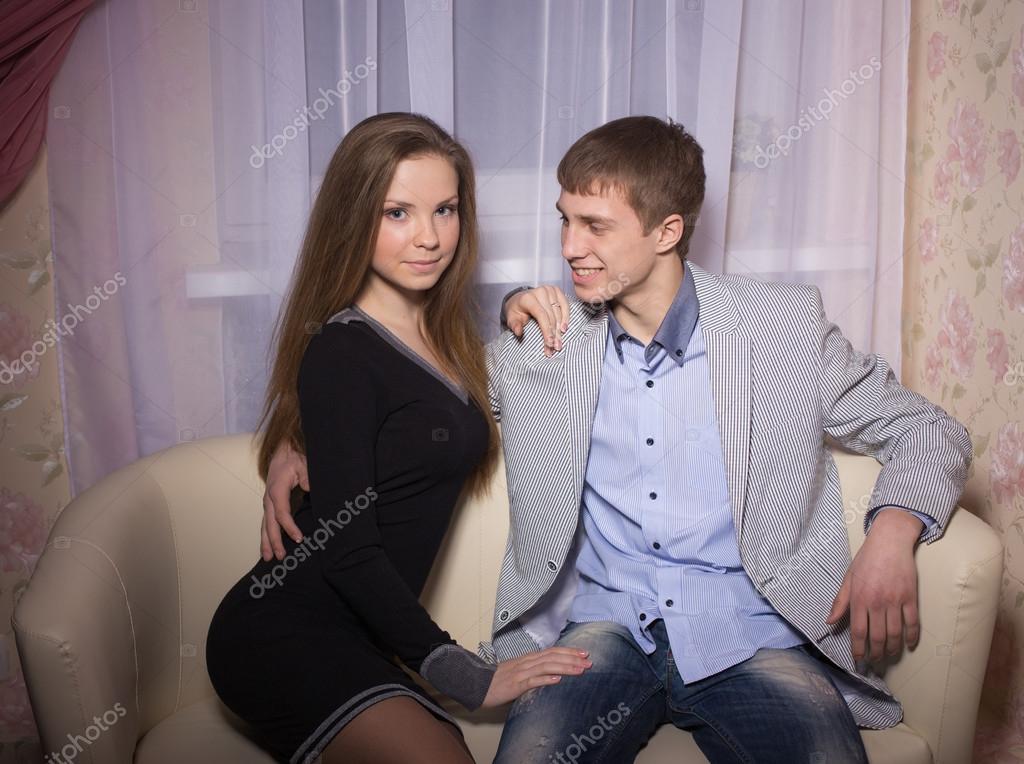 Beautiful young smiling couple — Stock Photo © saharrr #38933199