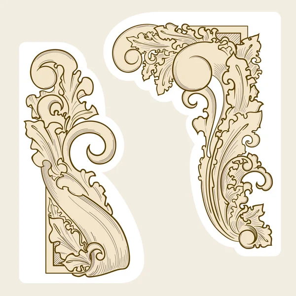 Old style design elements and background — Stock Vector © tan_tan #24719779