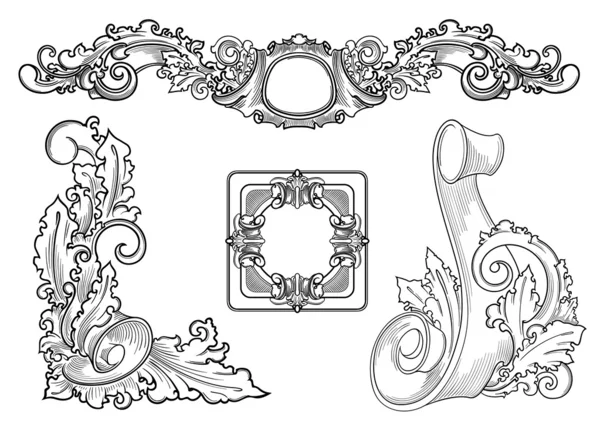 Old style design elements and background — Stock Vector © tan_tan #24719779