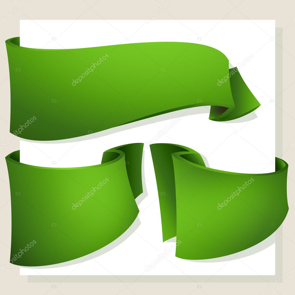 Color ribbon banners , vector set Stock Vector by ©tan_tan 31421527