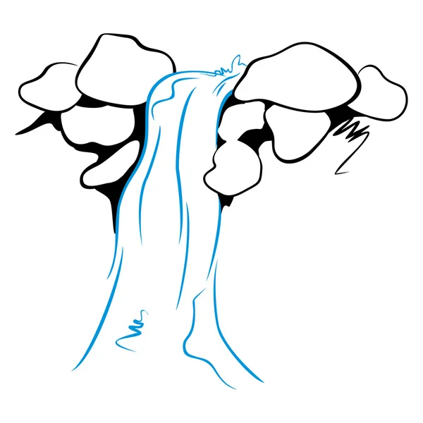 Hegyi patak. Vektoros rajz — Stock Vektor © Marinka #74843873