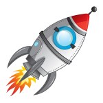 Cartoon rocket space ship Stock Illustration by ©Krisdog #12265774
