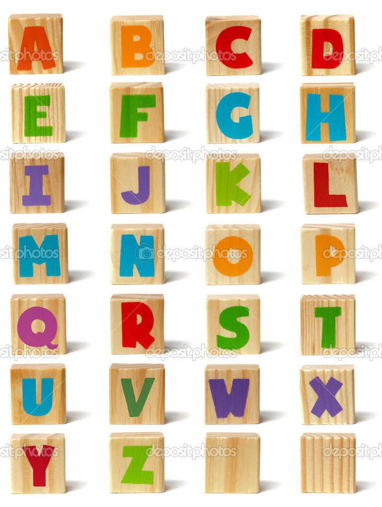 Wooden blocks font — Stock Photo © phodopus #39845151