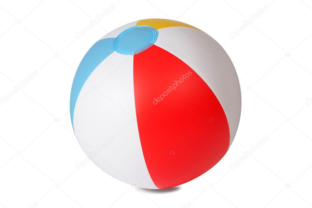 Isolated beach ball Stock Photo by ©phodopus 43705443