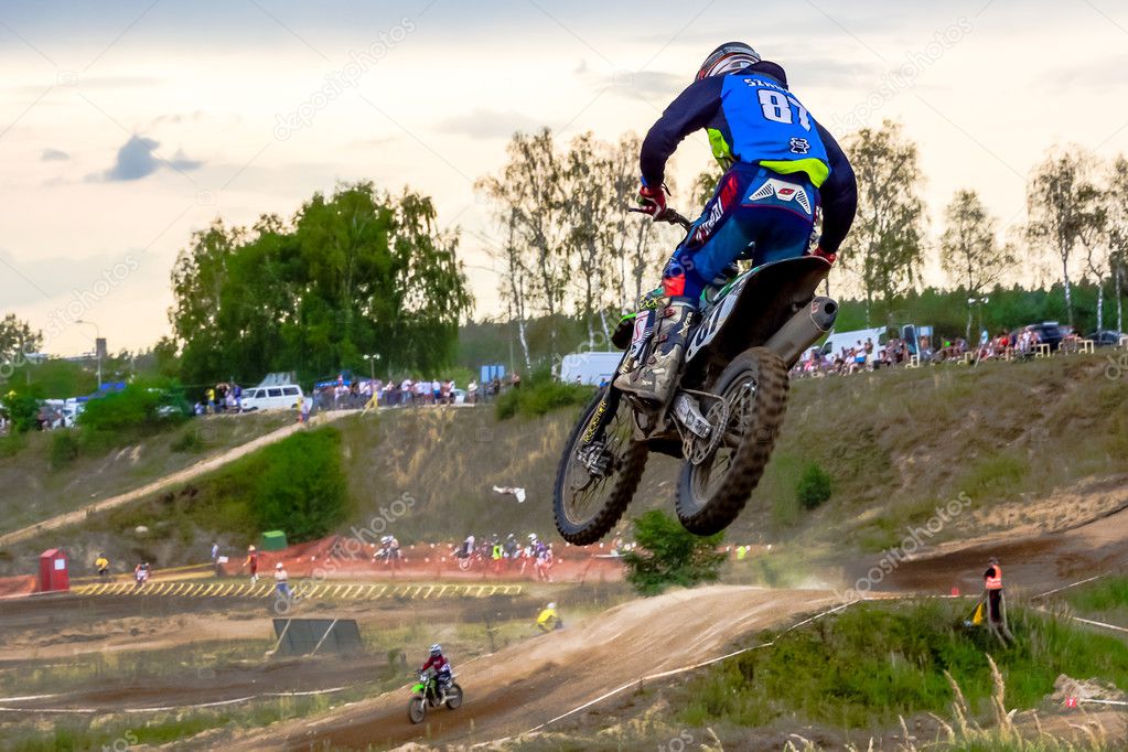 Motocross rider on the race — Stock Editorial Photo © tarczas #51197155