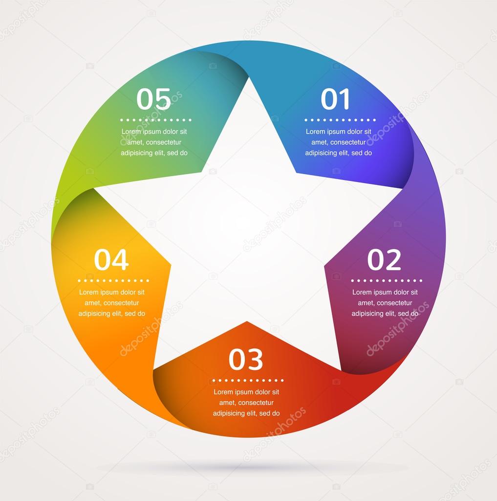 Star design and infographics, abstract background, icon Stock Vector ...