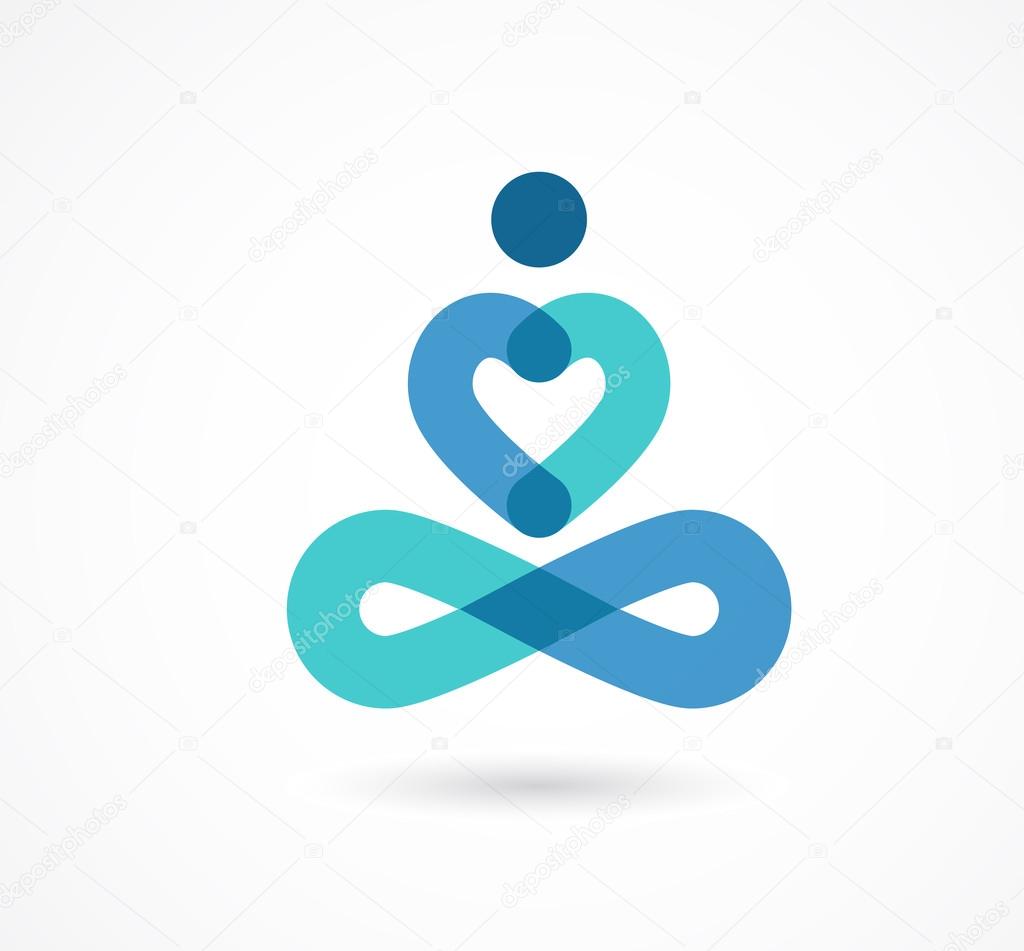 Yoga icon, element and symbol — Stock Vector © marish #46580369