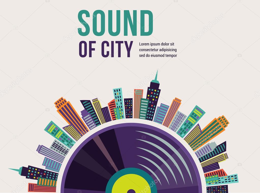 Music and city landscape background Stock Vector Image by ©marish #47284777