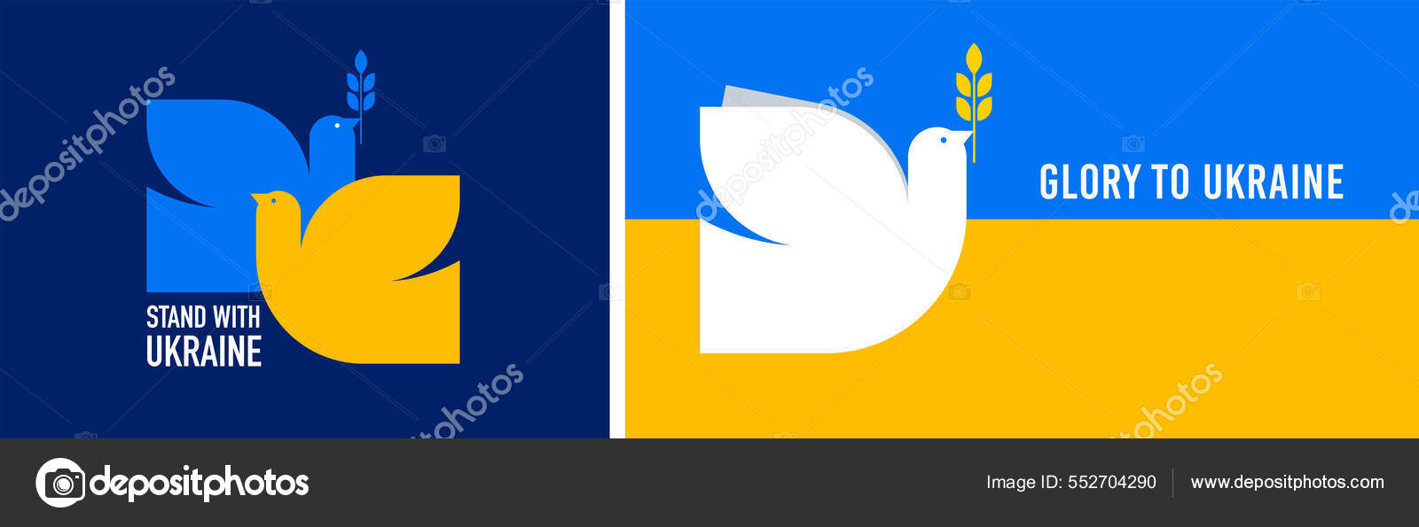 Flying bird, dove as a symbol of peace. Support Ukraine, Stand with ...