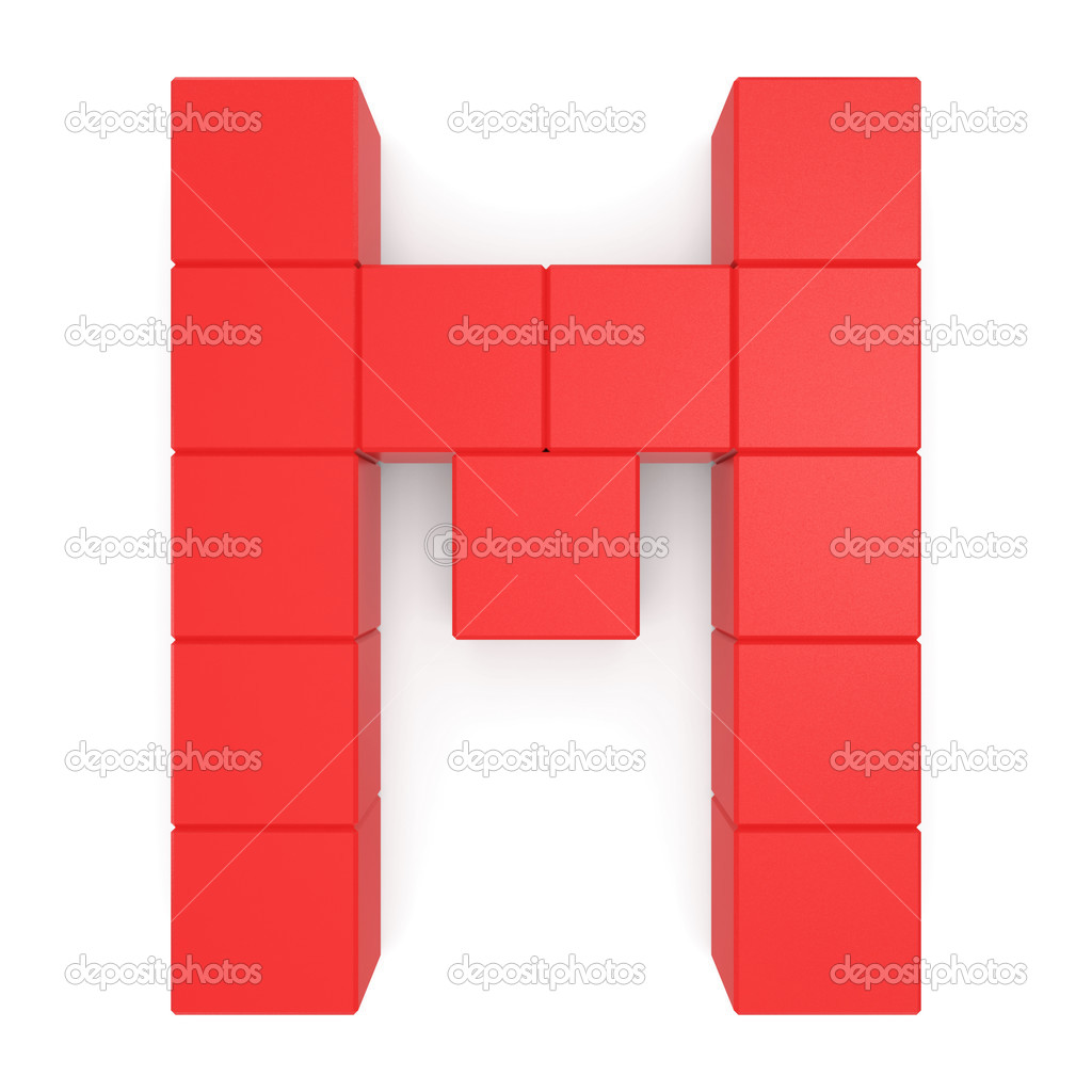 Letter M cubic red — Stock Photo © 3dvlaa #29840659