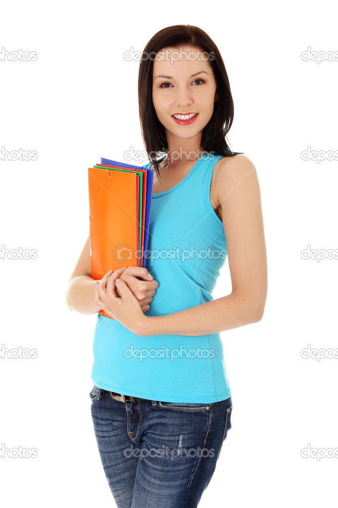 Happy student girl Stock Photo by ©piotr_marcinski 12516339