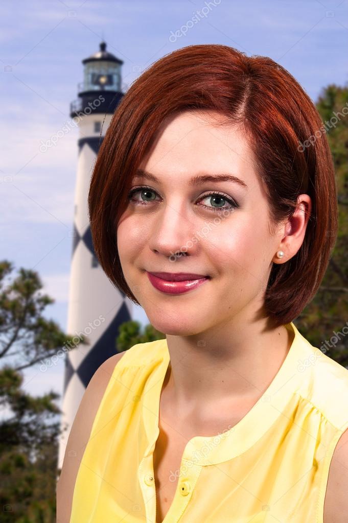 Woman at a Lighthouse Stock Photo by ©robeo123 29331169