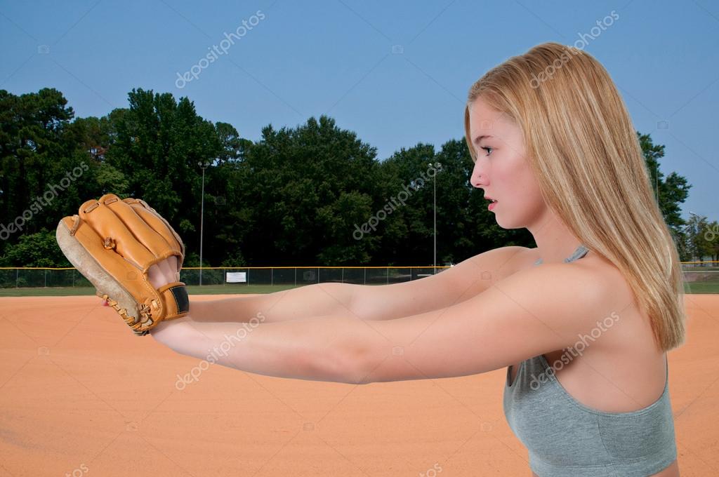 Woman Baseball Player — Stock Photo © robeo123 #40593945