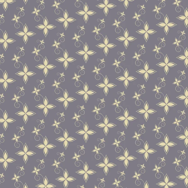 Seamless pattern with white flowers on navy blue background. — Stock ...