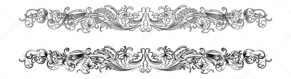 Baroque Borders — Stock Vector © aakbar #45919043