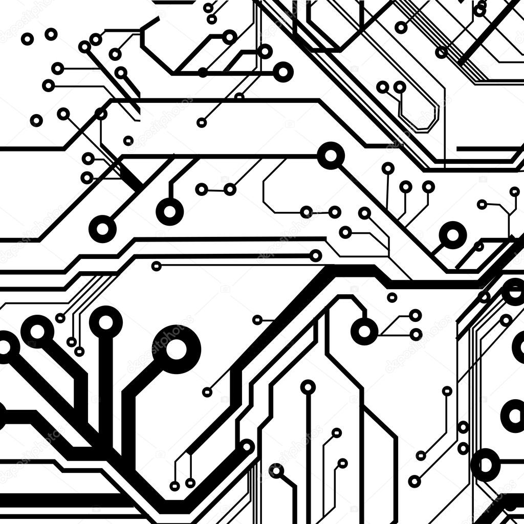Seamless Printed Circuit Board Pattern Stock Vector Image by ©aakbar ...