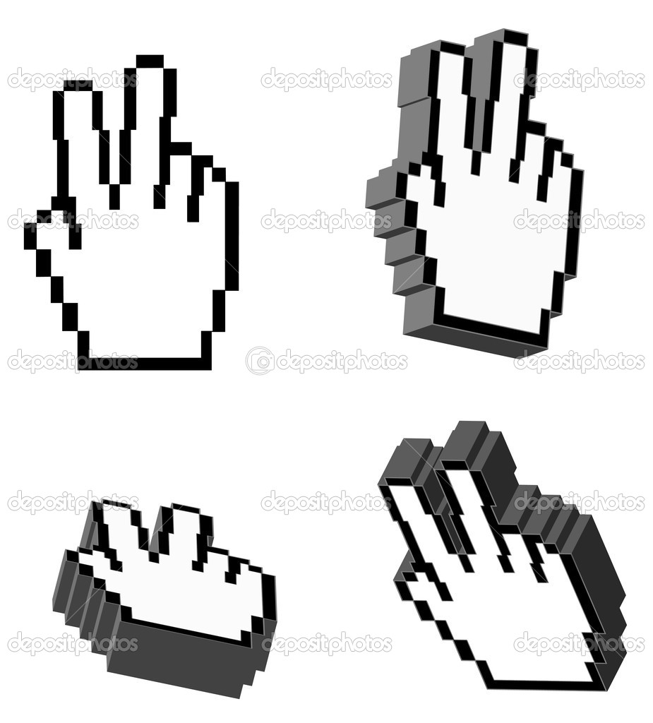 3D Vector Victory Hand Cursors Stock Vector by ©aakbar 46218583
