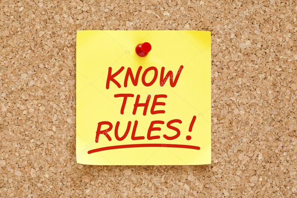Know The Rules Sticky Note Stock Photo by ©ivelin 23374658
