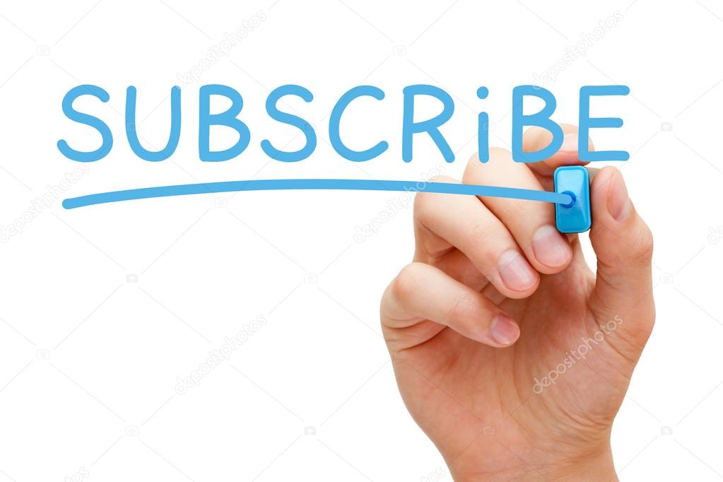 Subscribe Blue Marker Stock Photo by ©ivelin 47319507
