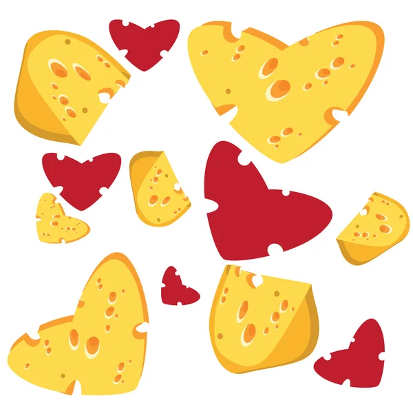 Pieces Of Cheese. love Cheese card Stock Vector Image by ©realmcoy ...