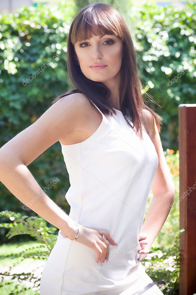 Beautiful girl on nature Stock Photo by ©Forewer 12652772