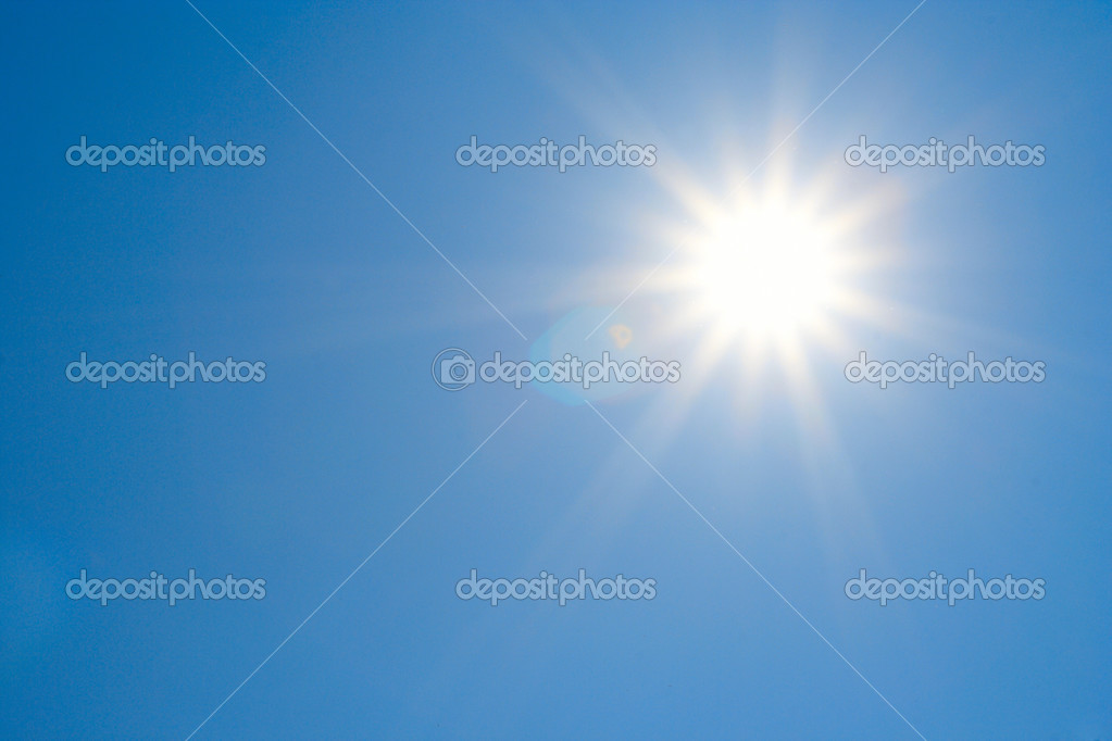 Bright sun and clear sky — Stock Photo © azgek1978 #35986535