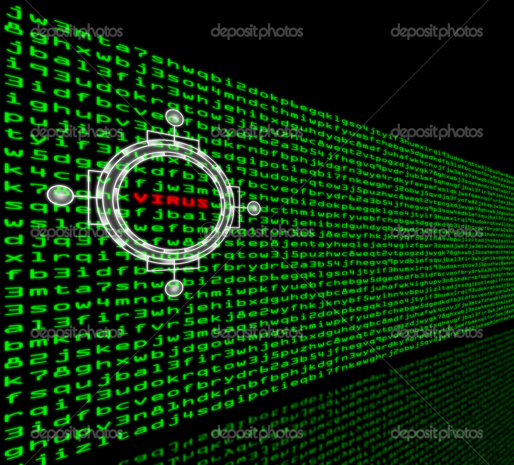 Computer virus detection in a firewall of machine code — Stock Photo ...