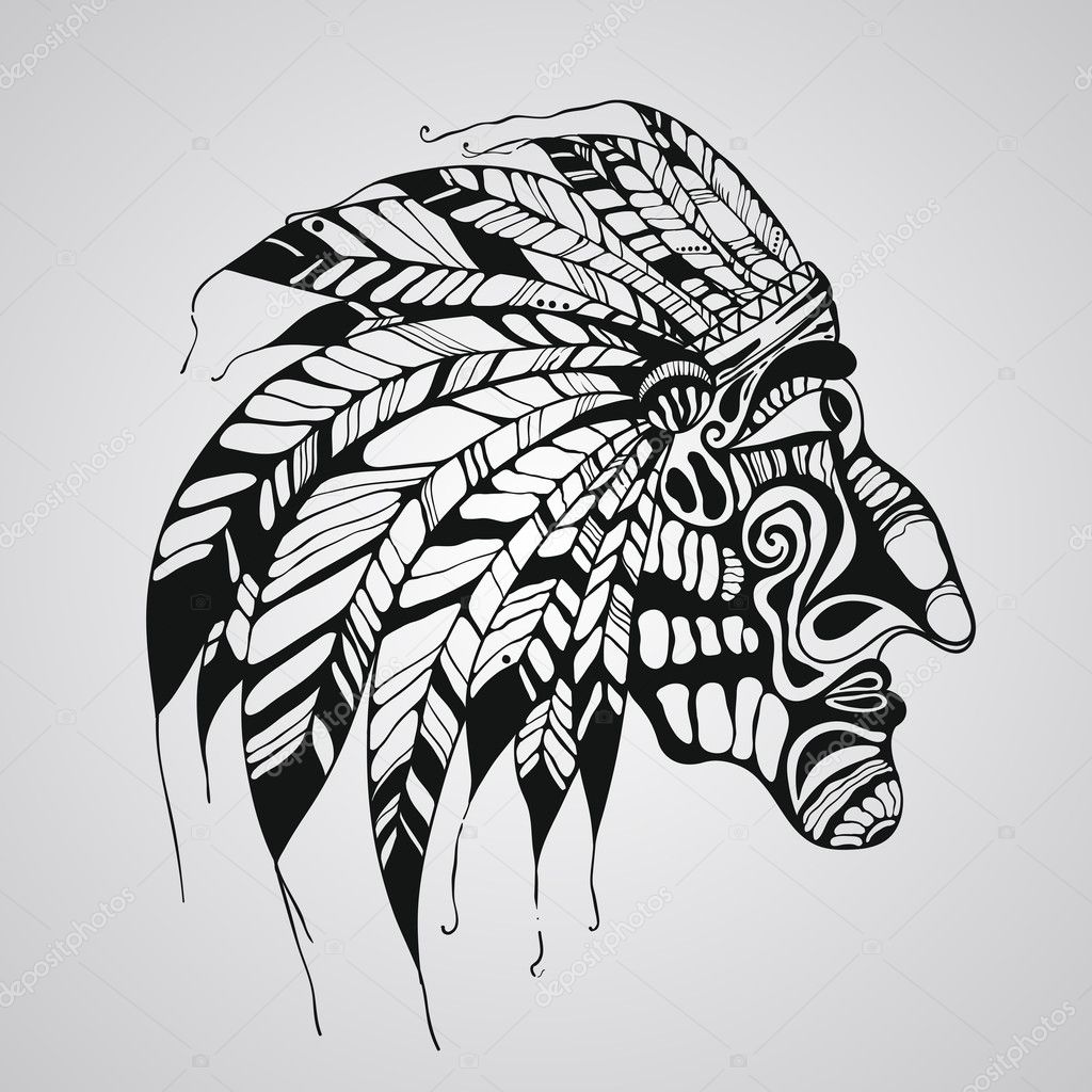 Native American Indian chief Stock Vector Image by ©makarova.alex #44354967
