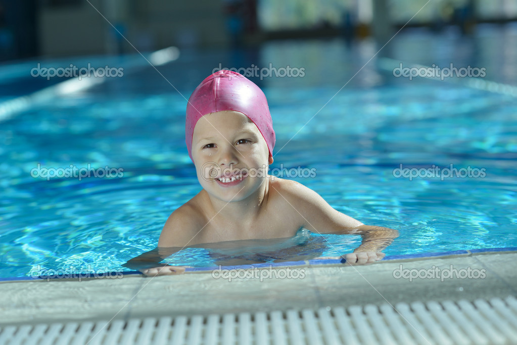 Happy child on swimming pool Stock Photo by ©.shock 16191579