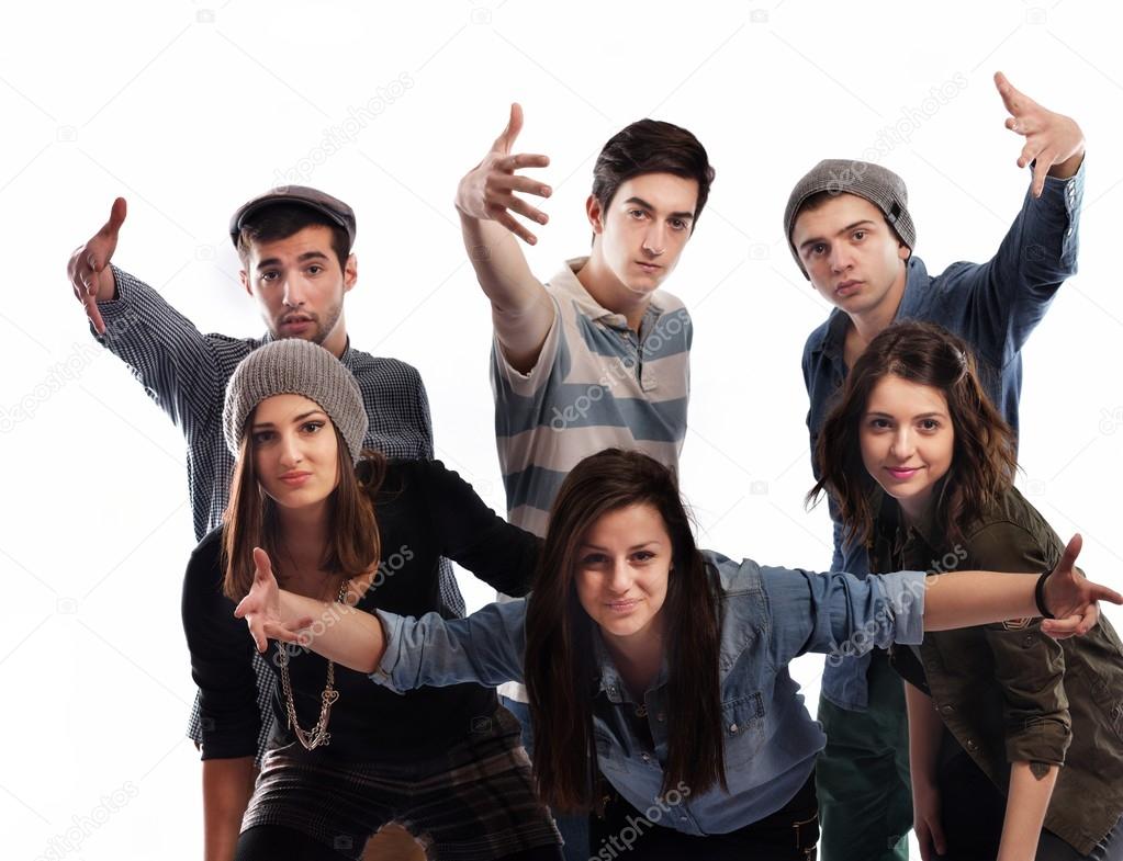 Happy teens group — Stock Photo © .shock #38992529