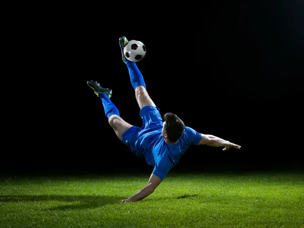 Man back kick a soccer ball Stock Photos, Royalty Free Man back kick a ...