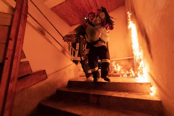 Firefighter Saving Someone From A Burning Building