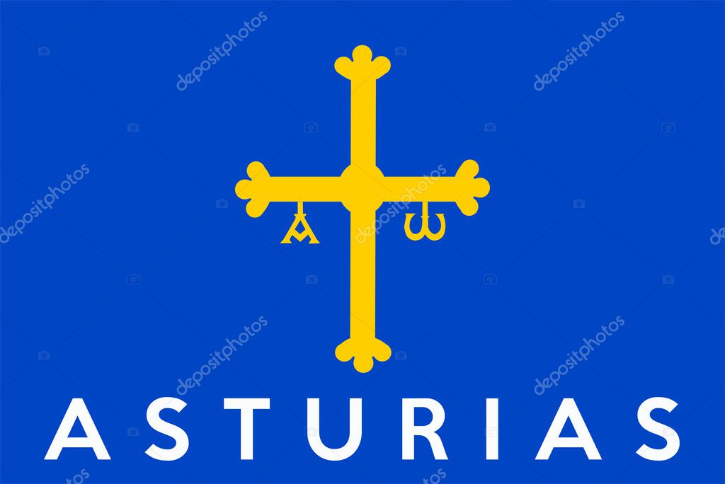 Bandera de asturias — Foto de stock © tony4urban #44960075