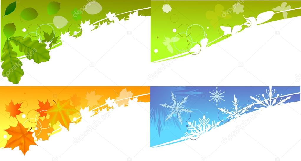 Collection of four seasons Stock Vector Image by ©Dr.PAS #24195089