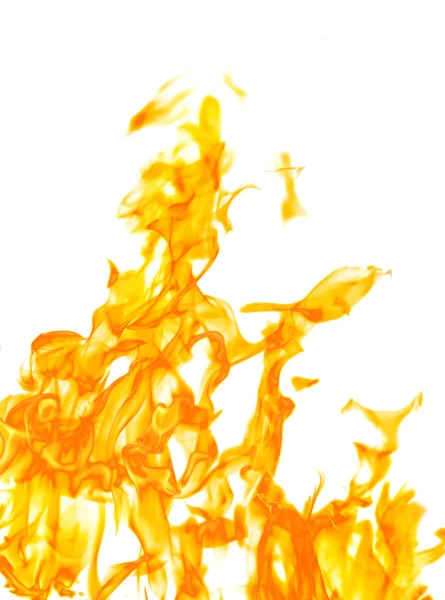 Bright yellow fire on white background — Stock Photo © Dr.PAS #24181825
