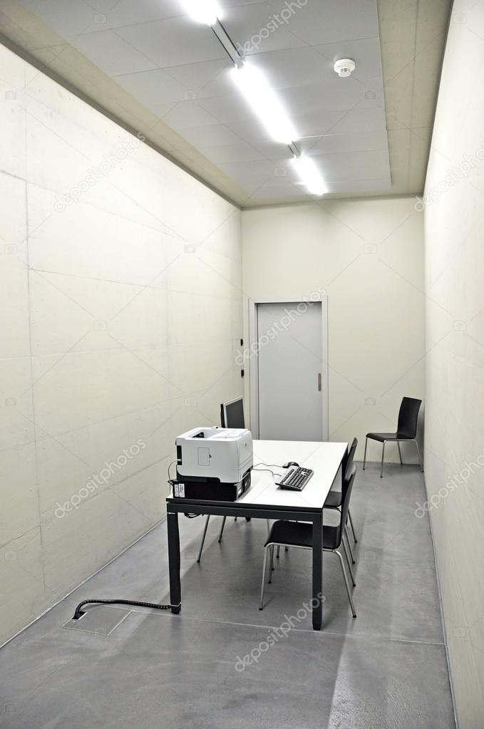 Empty room with a computer on the table Stock Photo by ©happyalex 20869663